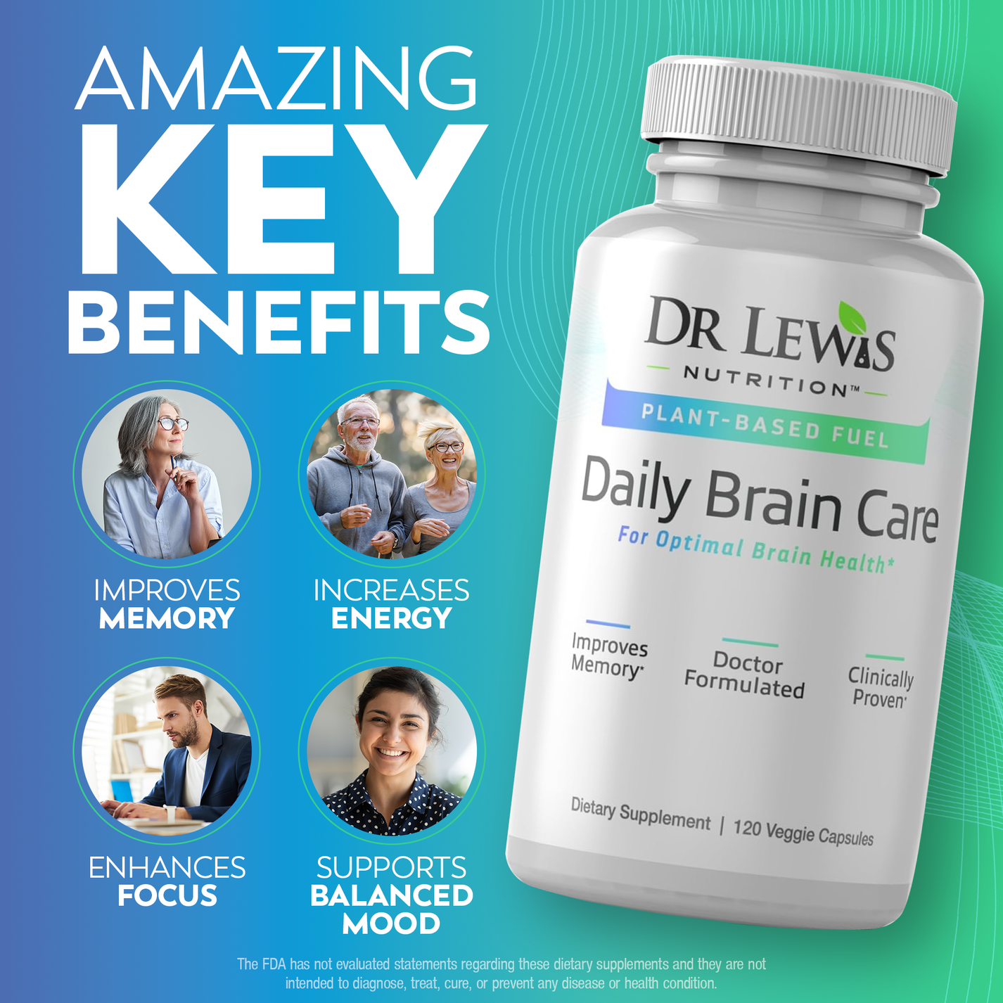 Daily Brain Care Capsules – Dr Lewis Nutrition™
